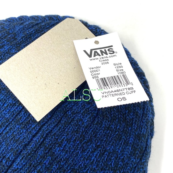 Vans | Accessories | Vans Patterned Cuff Beanie Unisex Blue Hat | Poshmark